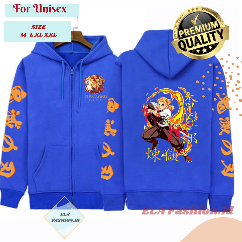 Kyojuro Rengoku Anime Zipper Jacket Demon Slayer Jacket - Kimetsu No ...