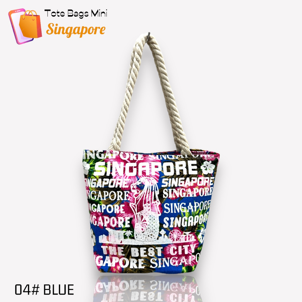 Singapore Mini Canvas Bag Singapore Merlion Bag/ Singapore Souvenir ...