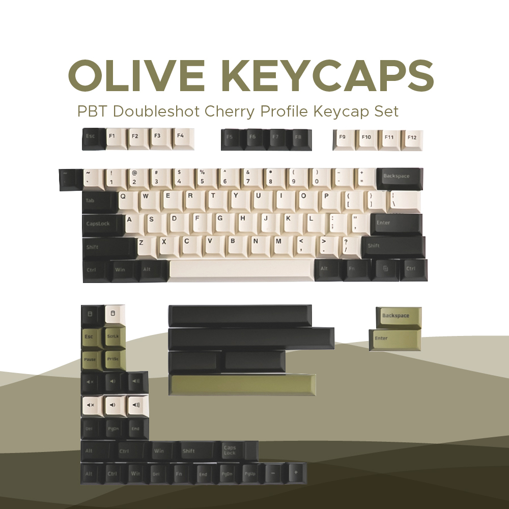 Noir Olive Keycaps (168 Key Set) | Shopee Philippines