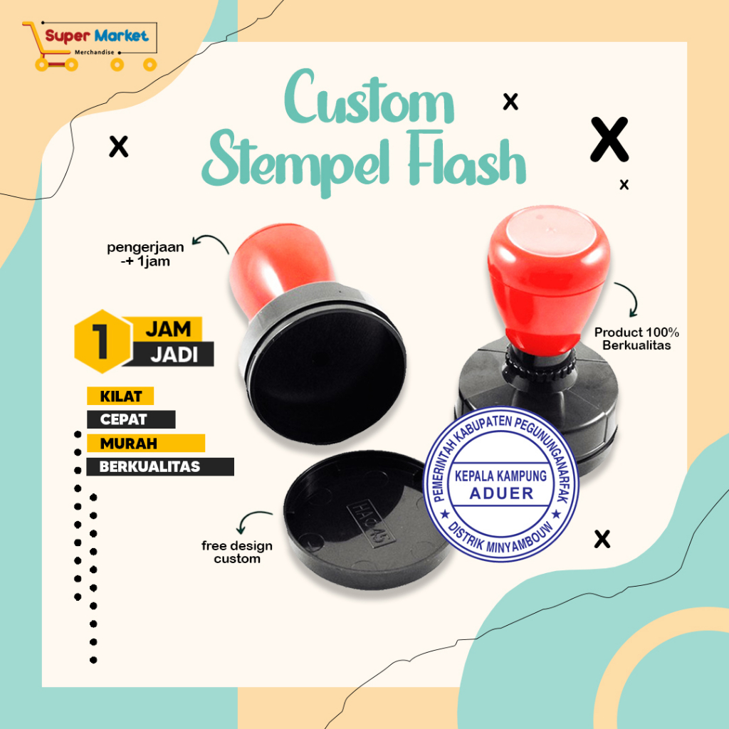 Print Stamp Free Automatic Fast Round FLASH Ink/CUSTOM Company ...
