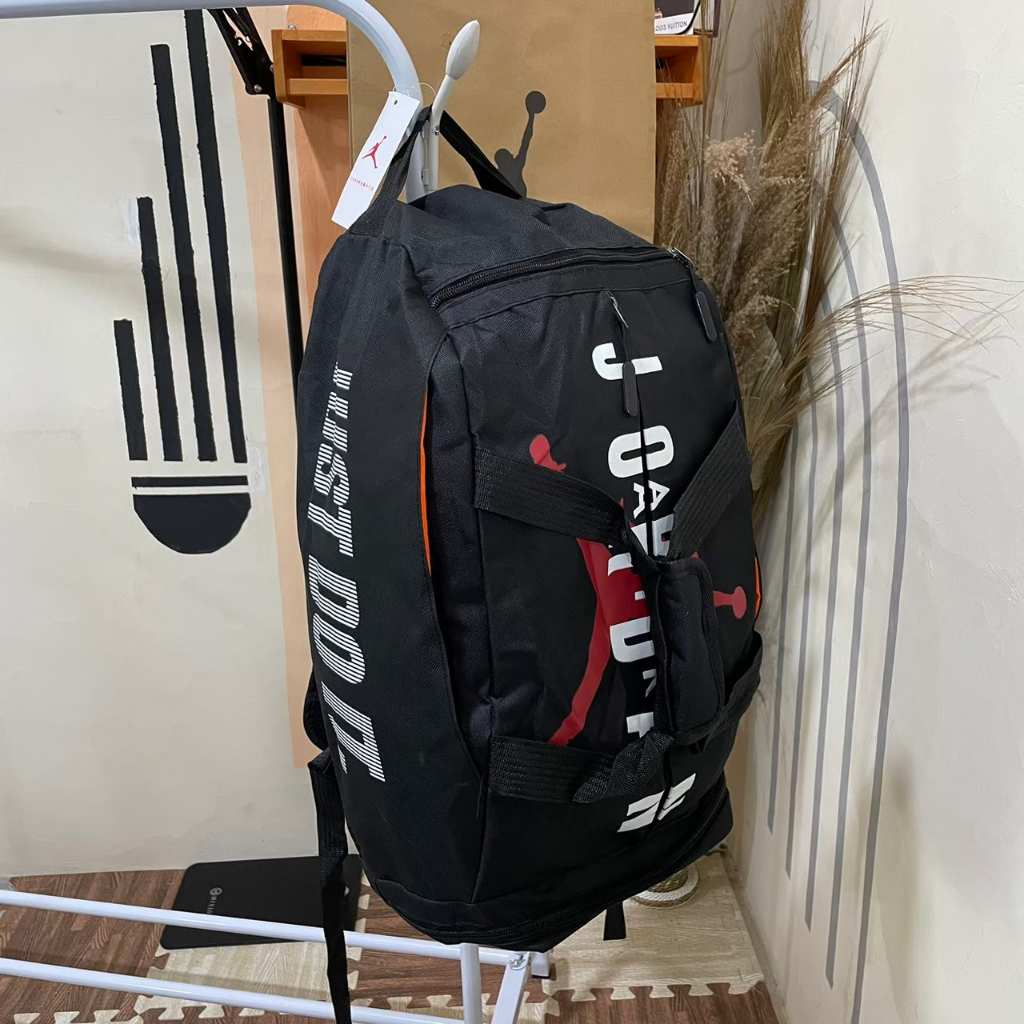 Tas RANSEL DUFFLE BAG JORDAN JUST DO IT ORIGINAL BLACK WHITE BACKPACK ...