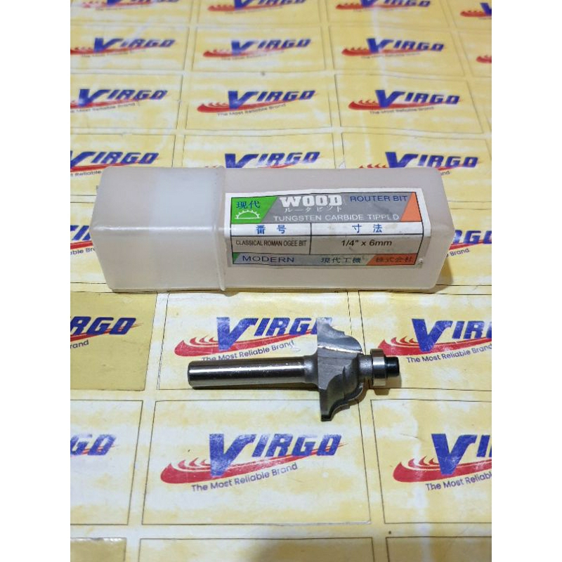 MATA CLASSICAL ROMAN OGEE BIT WOOD TRIMMER ROUTER PROFILE BIT 1/4" x ...