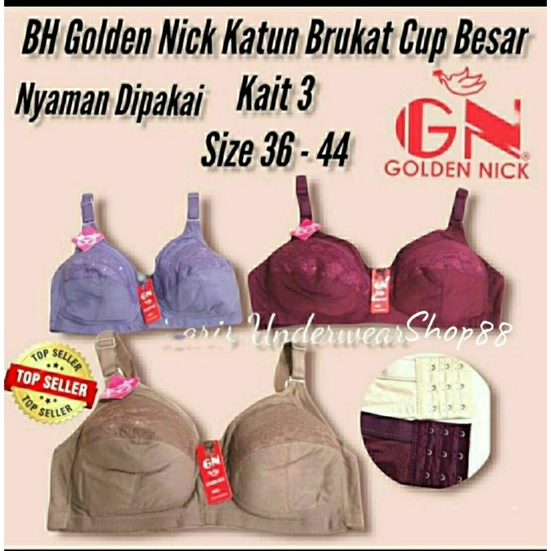 KATUN Bra/large Cup Bra Without Foam Without Wire/Premium Cotton Golden Nick Big Cup Bra ...