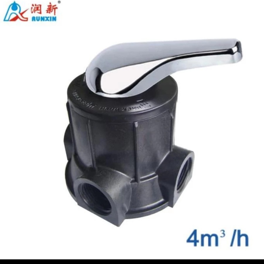 3 Way Water Filter Tube Head, RUNXIN F56A brand for FRP Water Filter ...