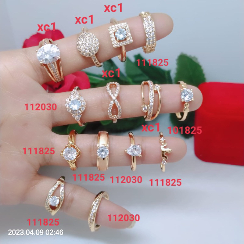 Xuping Titanium Ring Gold Plated Jewelry Accessories C46 | Shopee ...