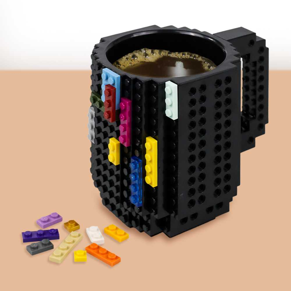 LEGO Design Children's Mug Cup Build-On Brick Toy Cup 350 ml | Shopee ...