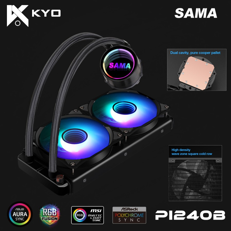 Kyo Same PI240B ARGB AIO Liquid Cooling 240mm AIO 240 Official Warranty ...