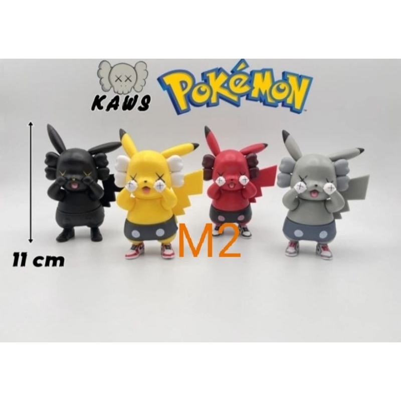 Pokemon Pikachu Cosplay Kaws Figure set 4pcs | Shopee Philippines