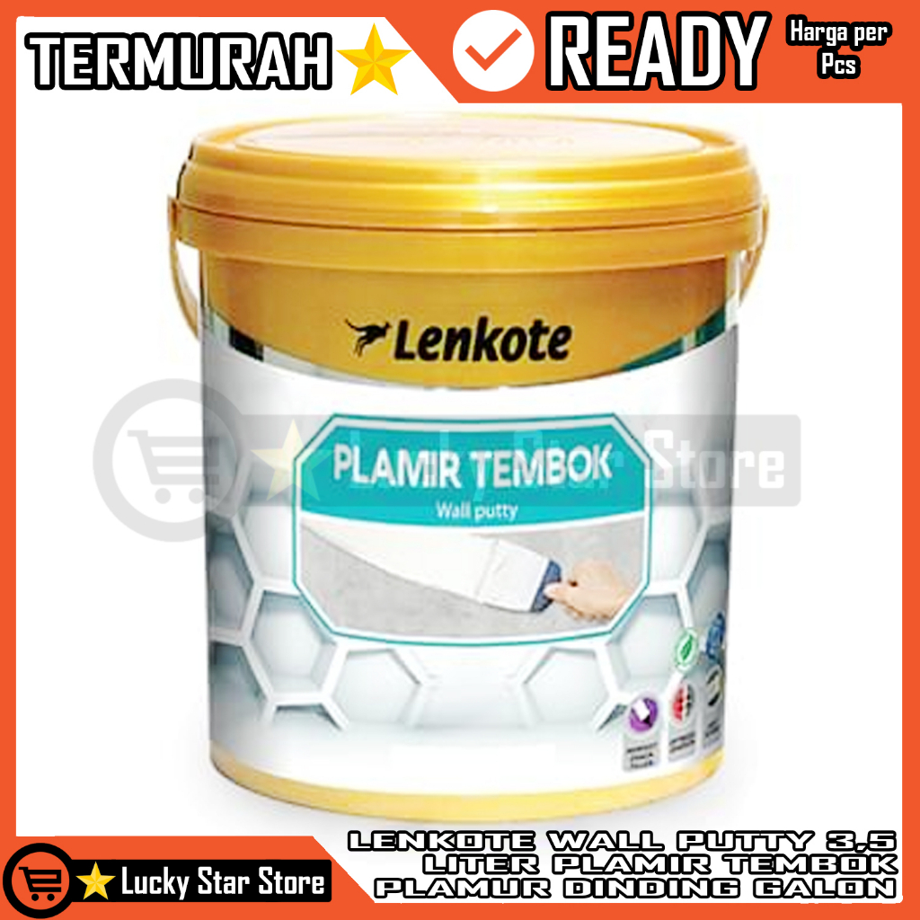 Putty Plamir Plamur Wall Putty Wall Filler Putty 3.5Kg 3.5 Kg LENKOTE ...