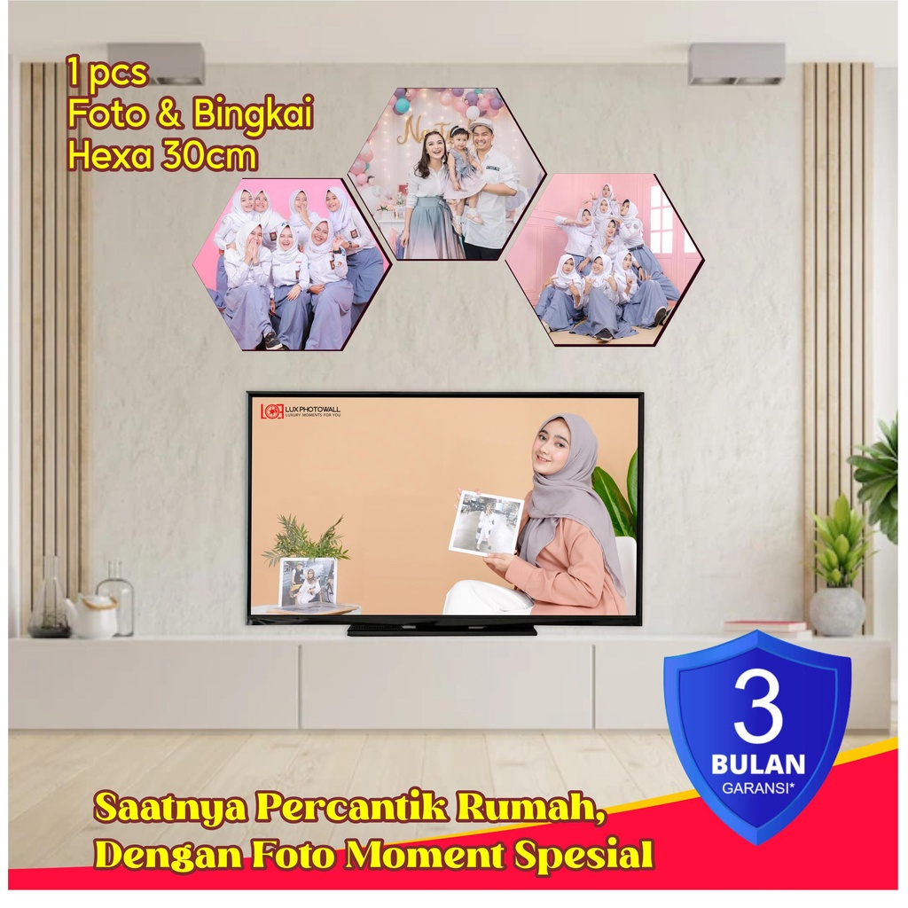 Print Photo Frame Hexagonal Hexagon 30cm Display Frame Exclusive ...