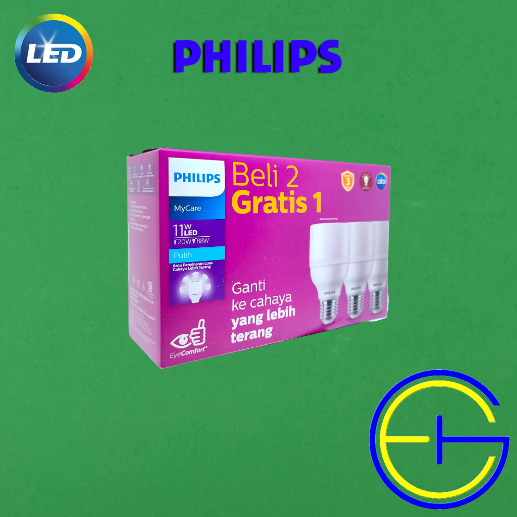 PACK LEDBRIGHT 11W E27 230V Philips LED Bright White | Shopee Philippines