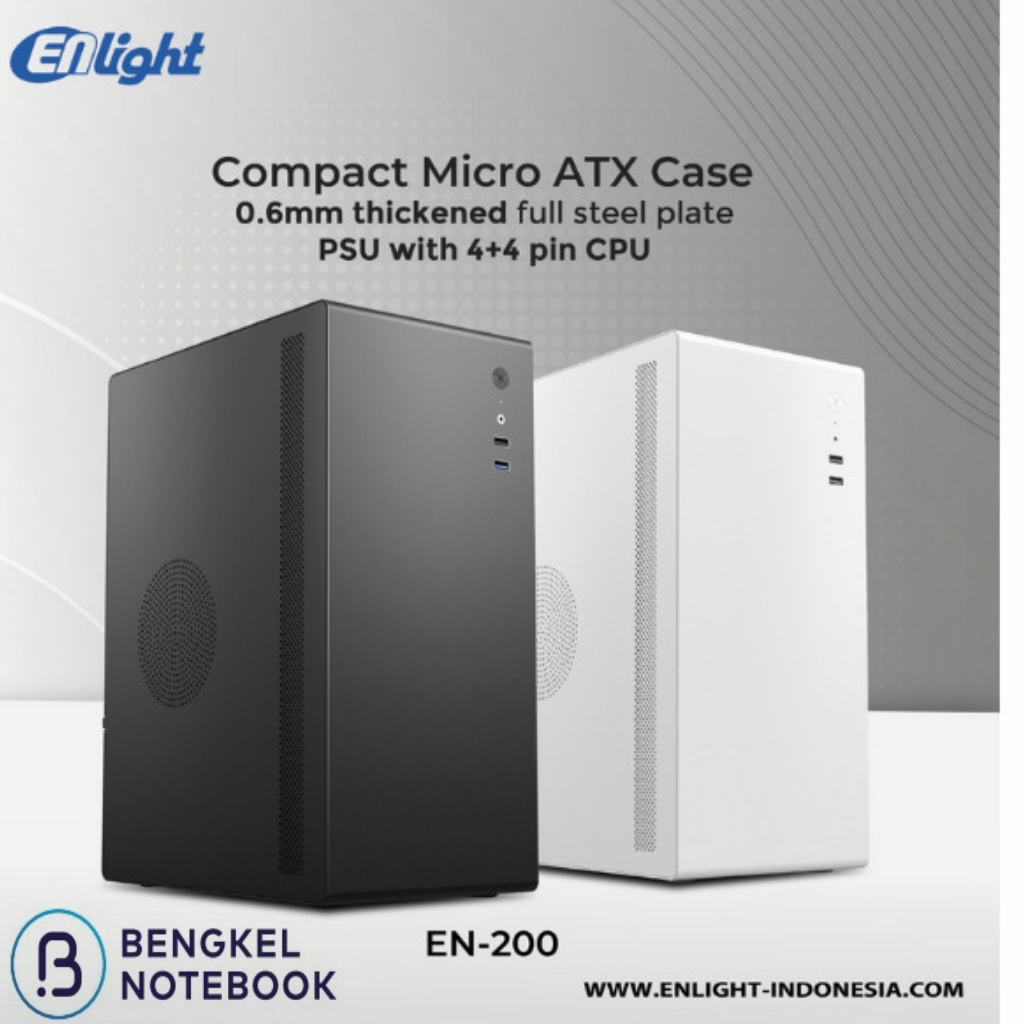 Enlight EN-200 EN200 Compact Micro 300W ATX PC Case | Shopee Philippines