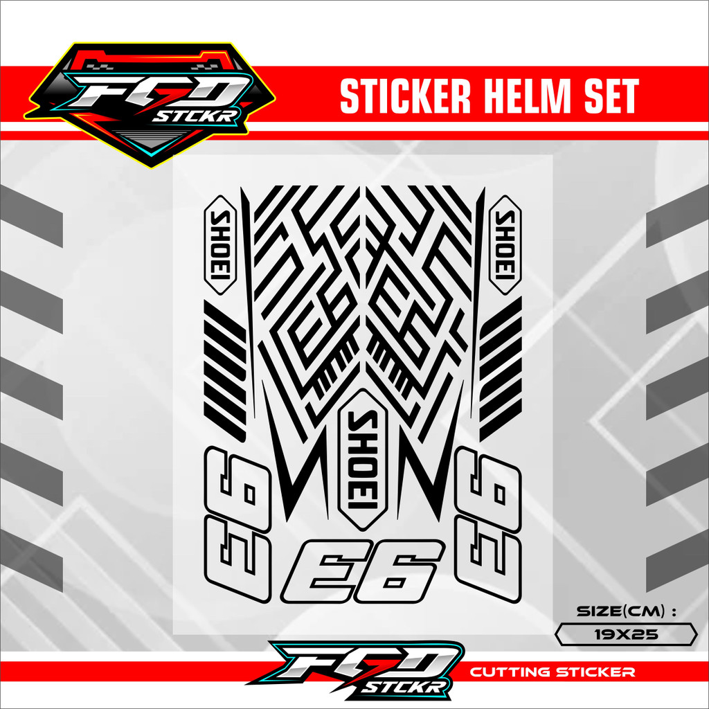 Helmet Sticker - CUTTING Sticker MM93 SET For Helmet | Shopee Philippines