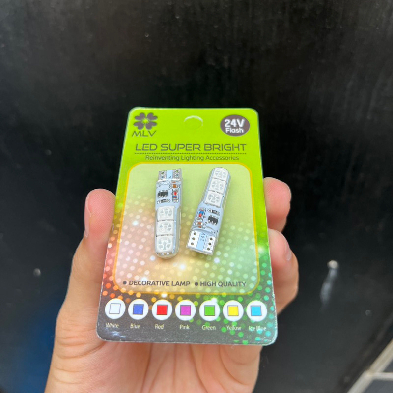 Pair (2 Pieces) T10 Jelly Led Lights 6Led 12v/24v Flashing Truck ...