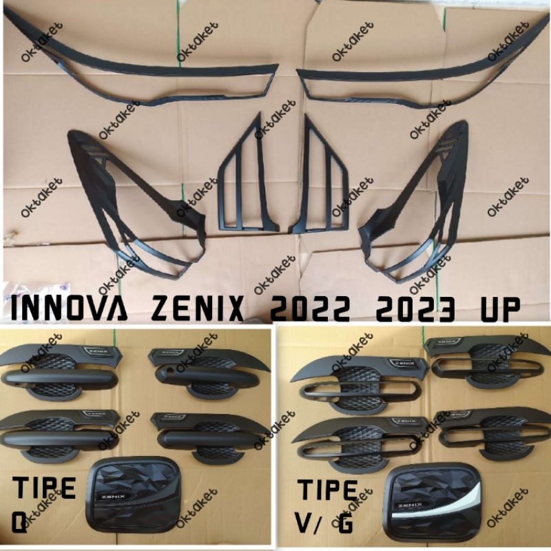 HITAM Complete Package Of garnish Front Rear outer handle tank cover ...