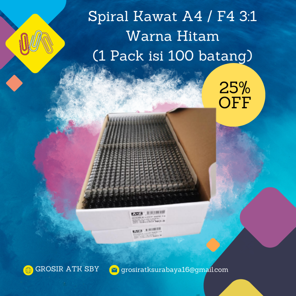 Wirebind / Spiral Wire Folio Type 3:1 (1 Pack contains 100 sticks) | Shopee Philippines