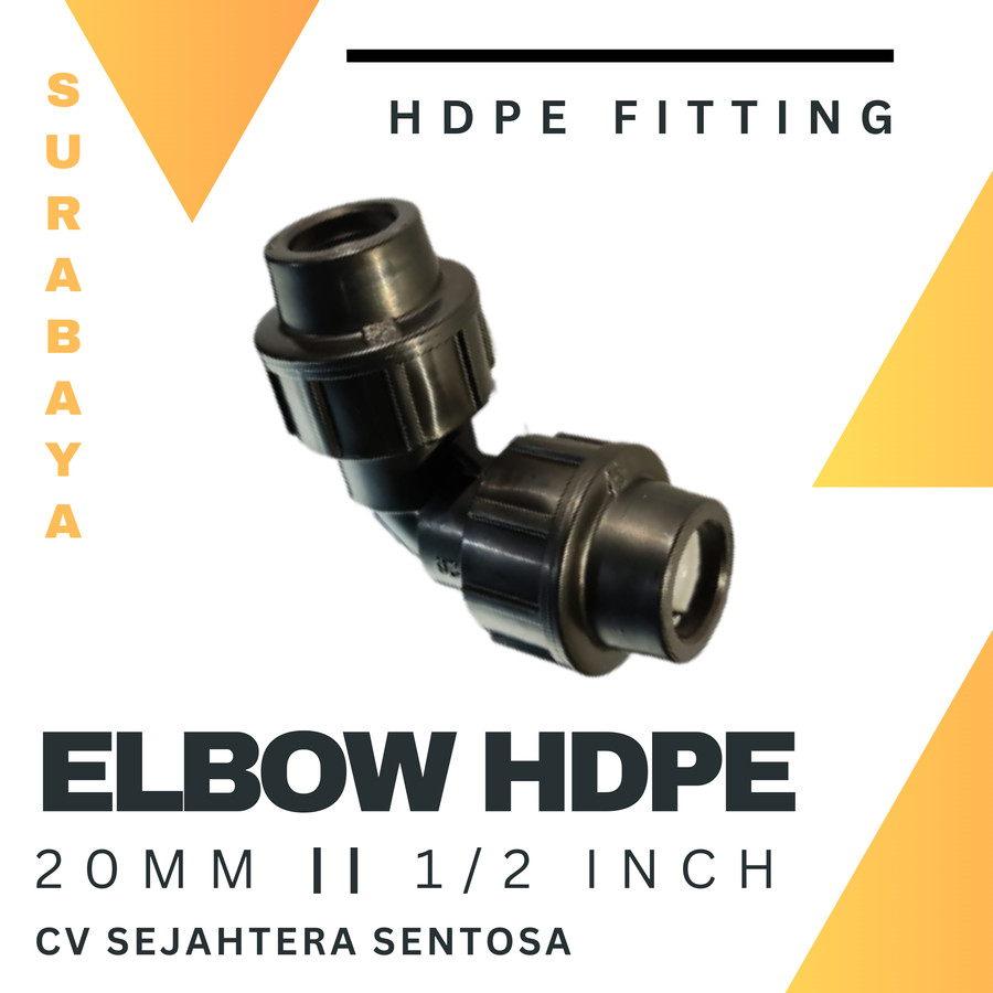 Hdpe Elbow 1/2" Keni 20mm 90* Compression Fitting Knee Pipe Connection ...