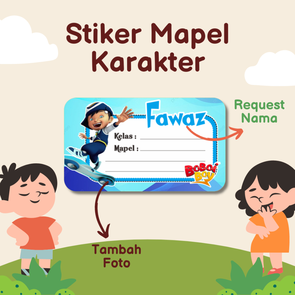 MATA (Contains 20 Pcs) Mapel Stickers / School Textbook Labels ...