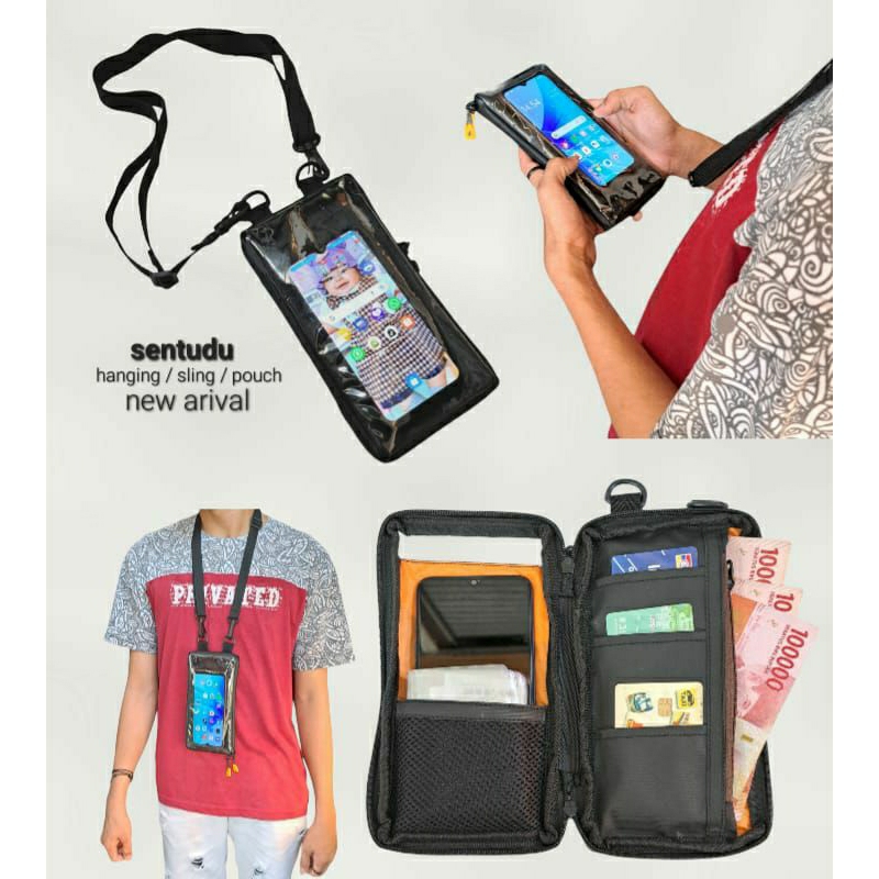 HP Sako Hanging Wallet Sling Phone / Hanging Cell Phone Wallet Bag on ...