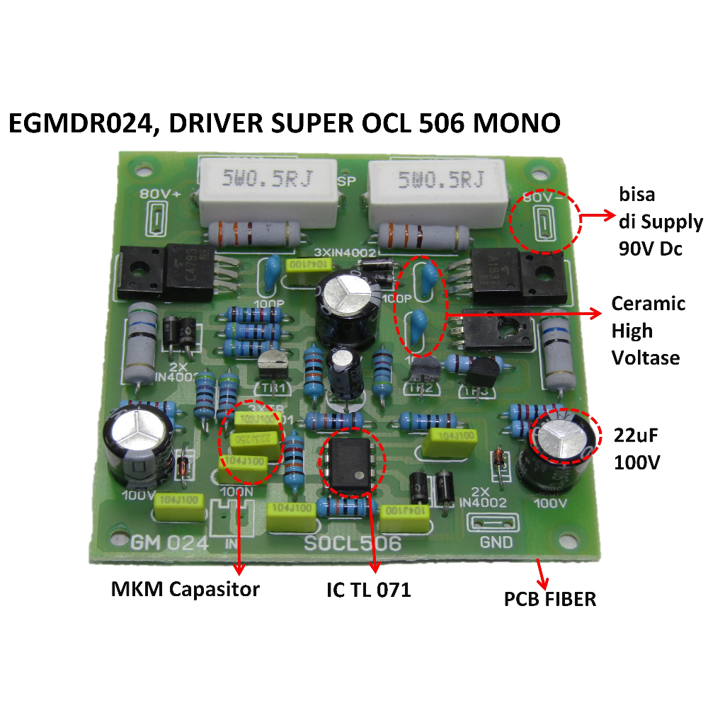 SUPER OCL SOCL 506 PCB FIBER power amplifier Driver Kit | Shopee ...