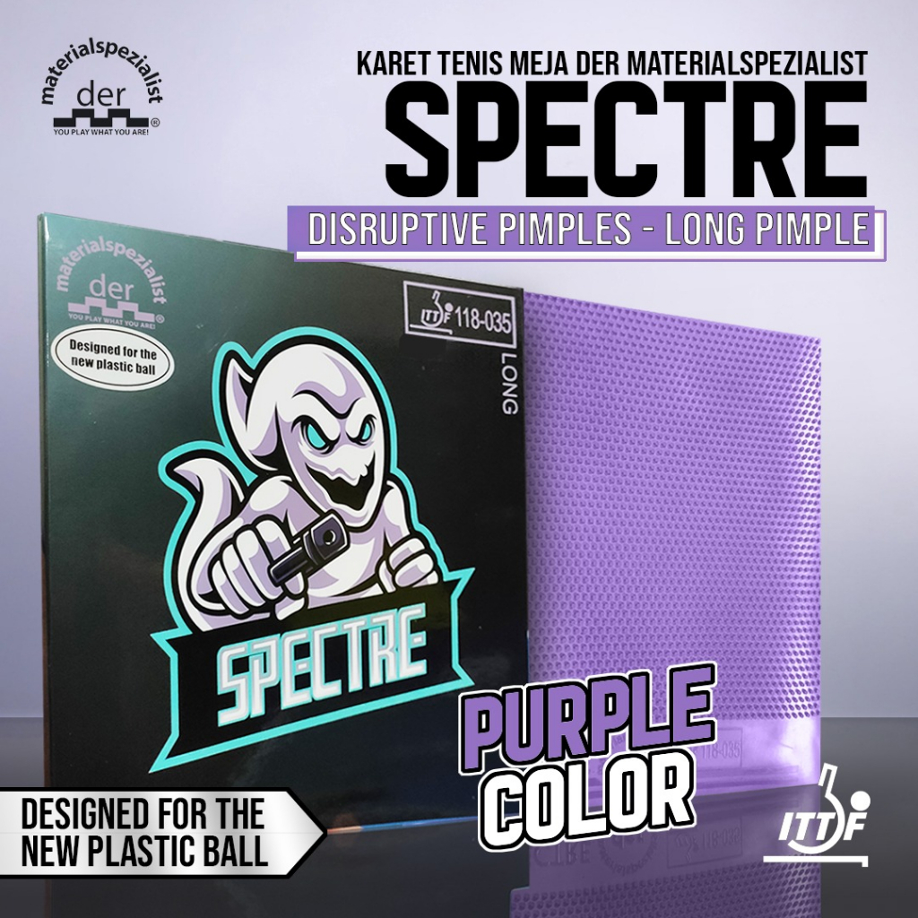 Rubber Bat Der Materialspezialist Spectre Purple Spots Length 0.5MM ...