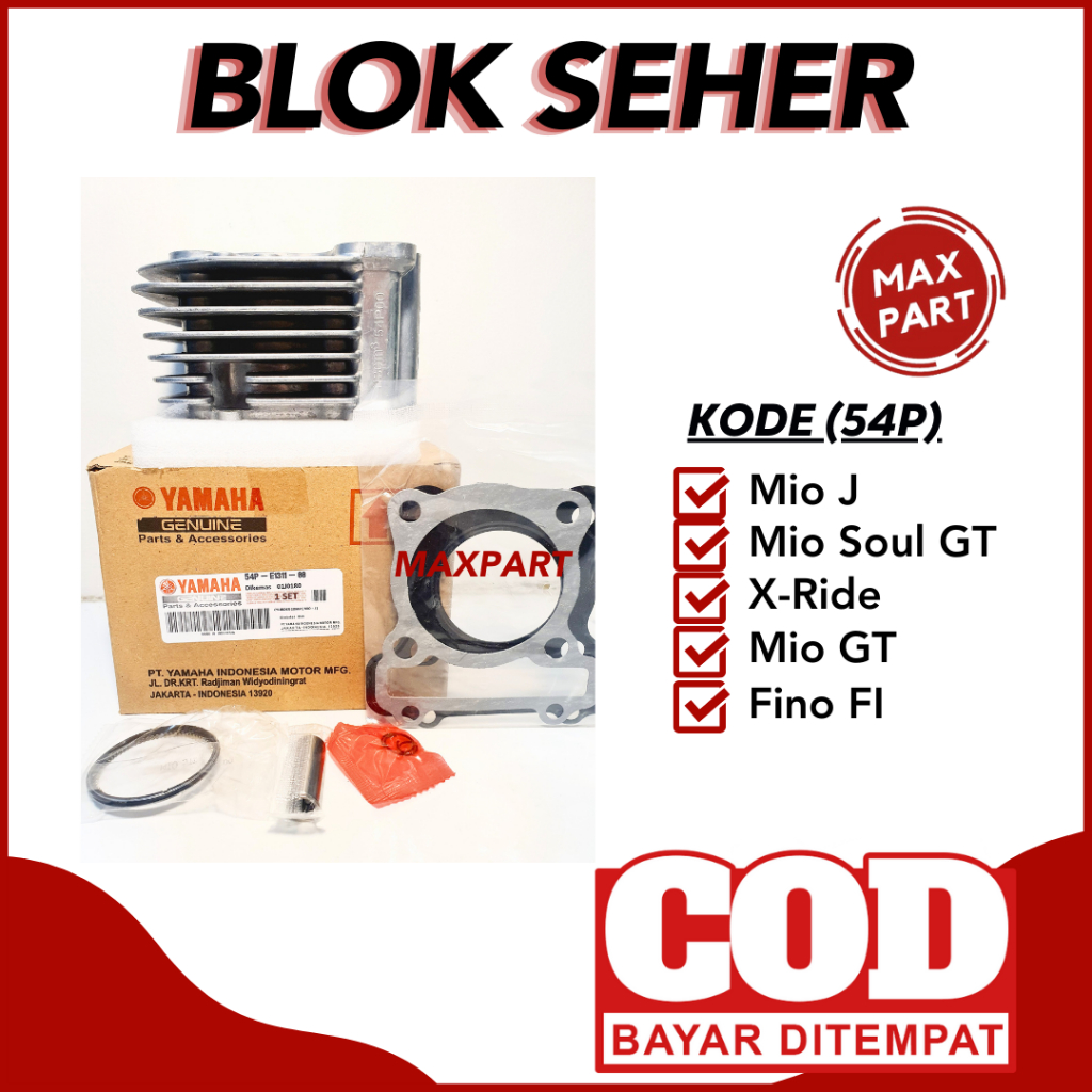Block Piston FULL SET MIO J, MIO SOUL GT, X RIDE, MIO GT, FINO FI 115 ...