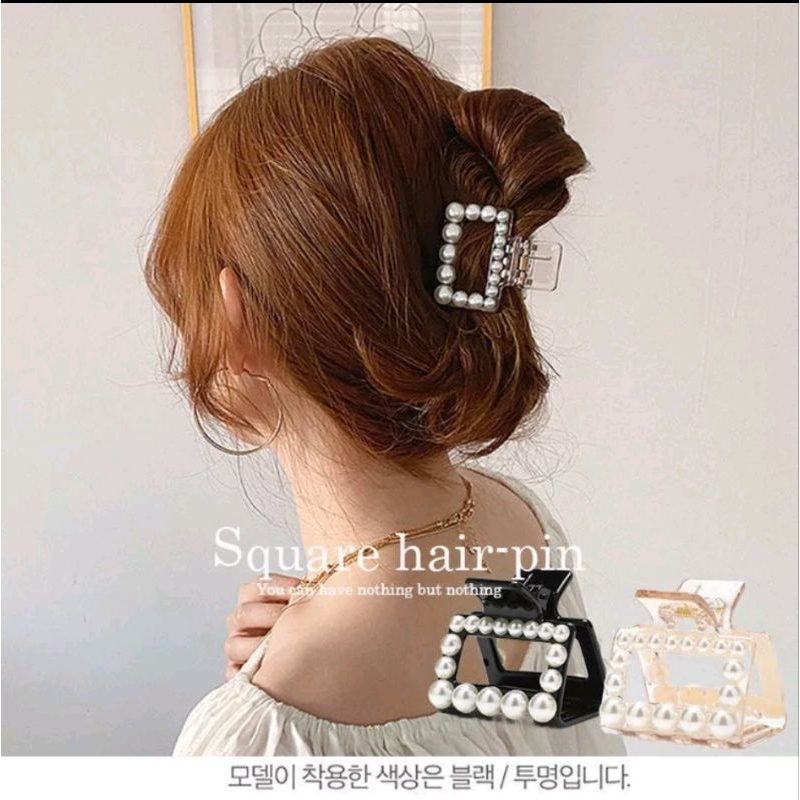 Transparent Perforated Square Salon Hair Clips 5cm Perforated Box Hair ...