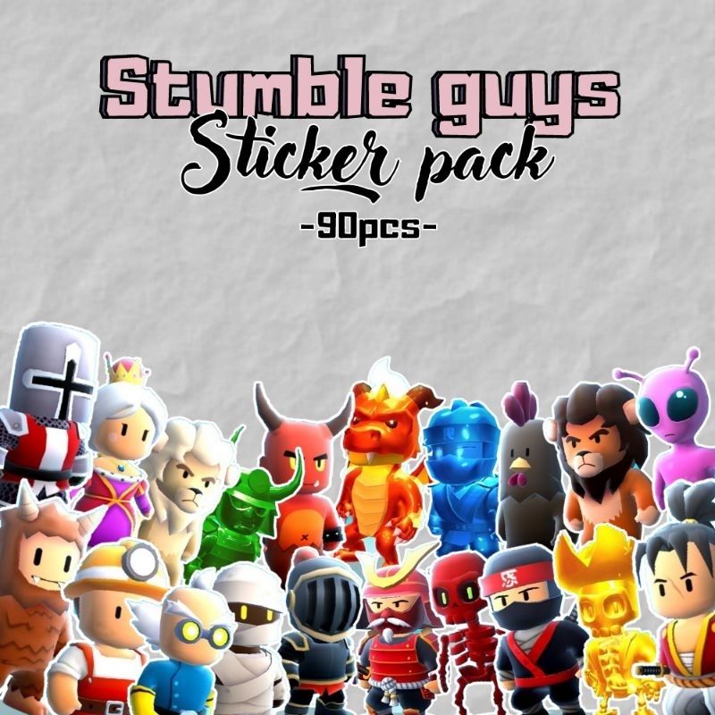 90pcs STUMBLE GUYS GAME STICKER PACK (WATERPROOF) | Shopee Philippines