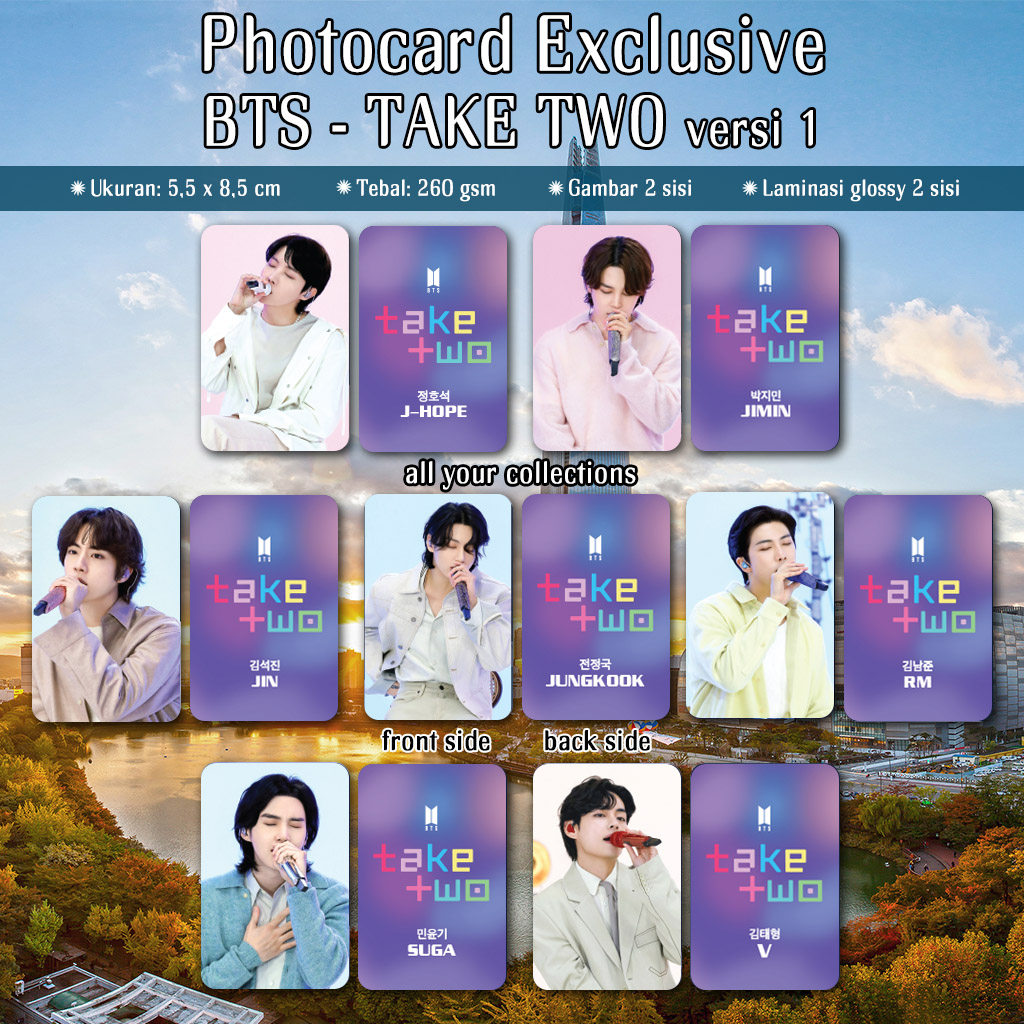 Bts TAKE TWO Festa Photocard 2023 Exclusive Photo Card 2 Sides KPOP ...