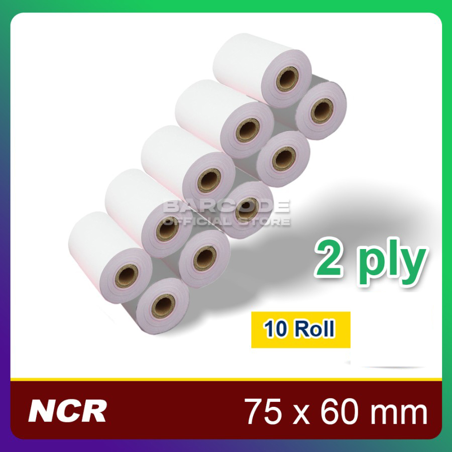 Ncr Cash Register Paper 75 X 60 mm 2 PLY Duplicate 2 Printer Receipt ...