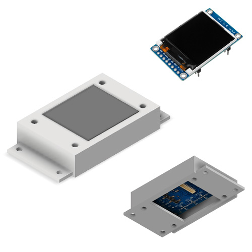 Case Wemos Esp8266 1 4 Inch Lcd Tft Shield V1 0 0 Display Shopee