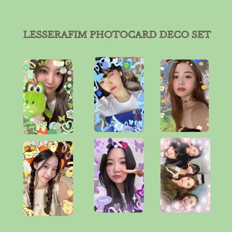 Get 6 LESSERAFIM PHOTOCARD DECO FANMADE | Shopee Philippines