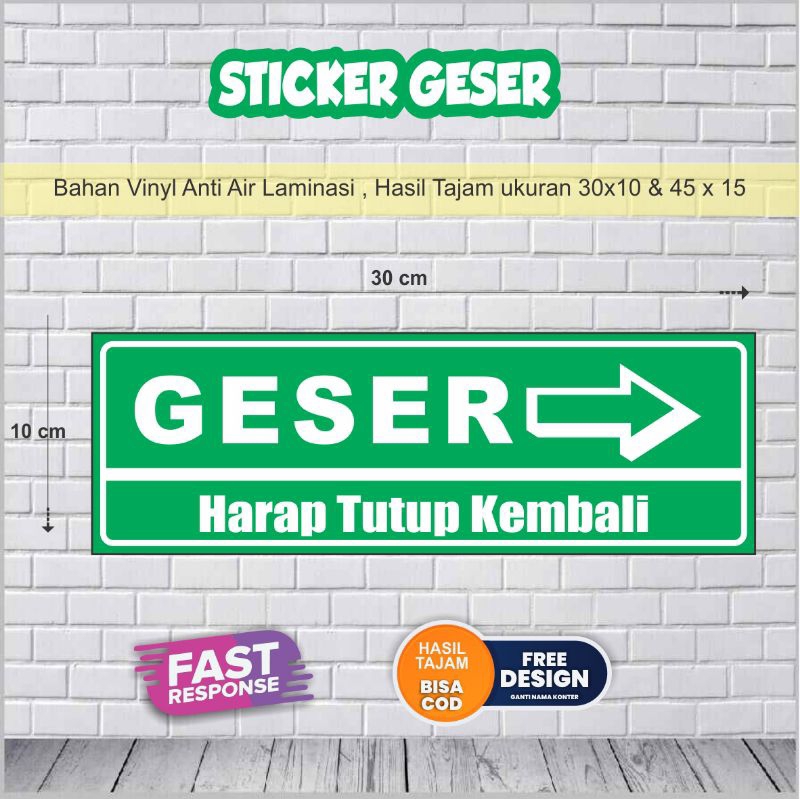 Sliding Sticker 10x30 cm Waterproof Vinyl | Shopee Philippines