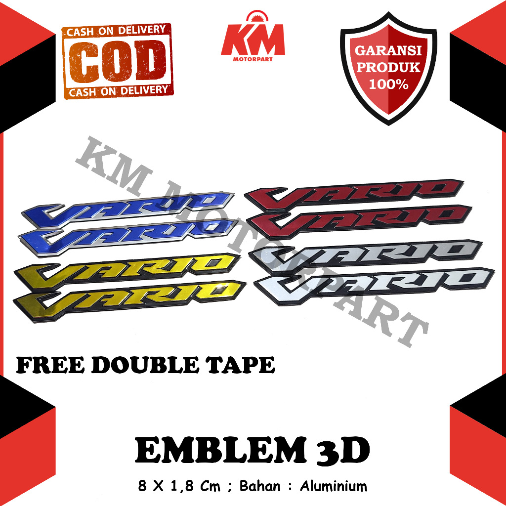 Vario Sticker Custom Emblem 2Pcs 3D Embossed Honda | Shopee Philippines