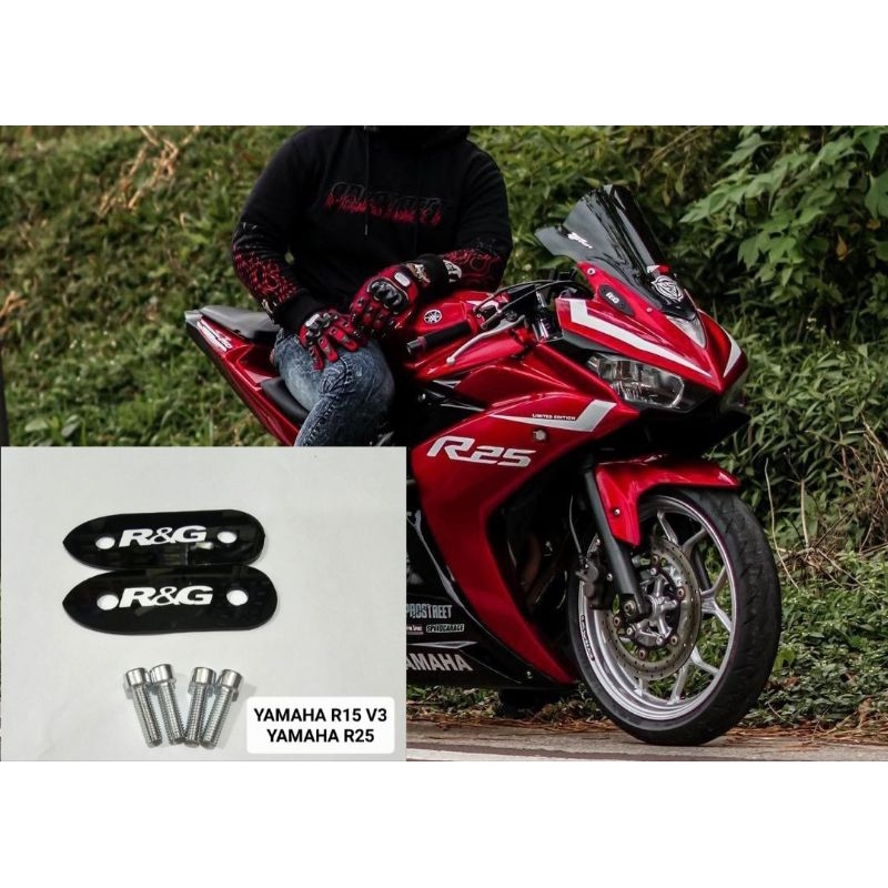 Rearview mirror Hole Cover mirror blank yamaha R25 R15 V3 Acrylic ...