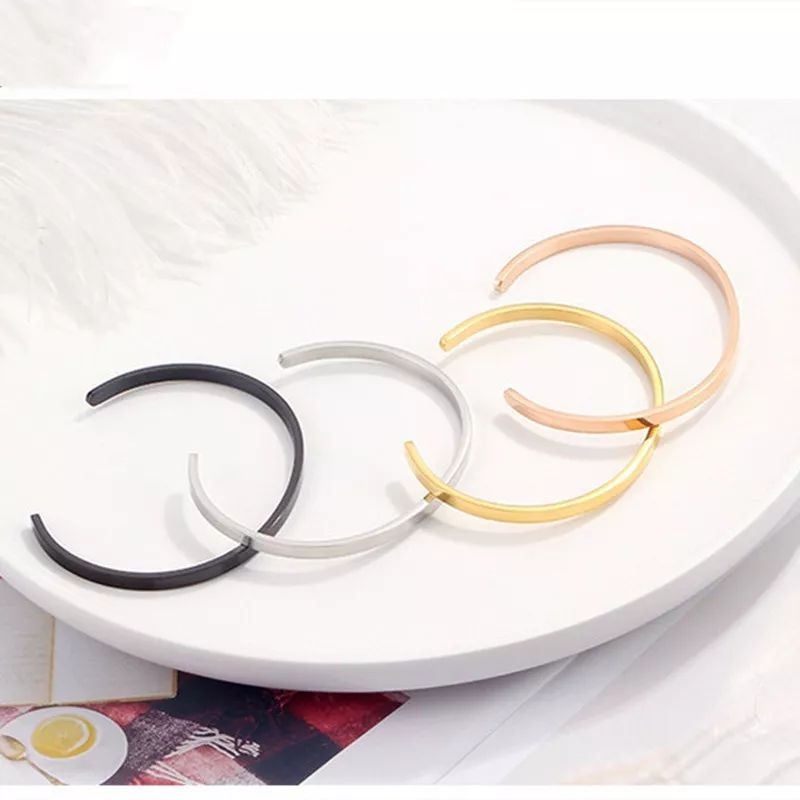 ANTI-RUST AND FADE-RESISTANT TITANIUM BANGEL BRACELET | Shopee Philippines