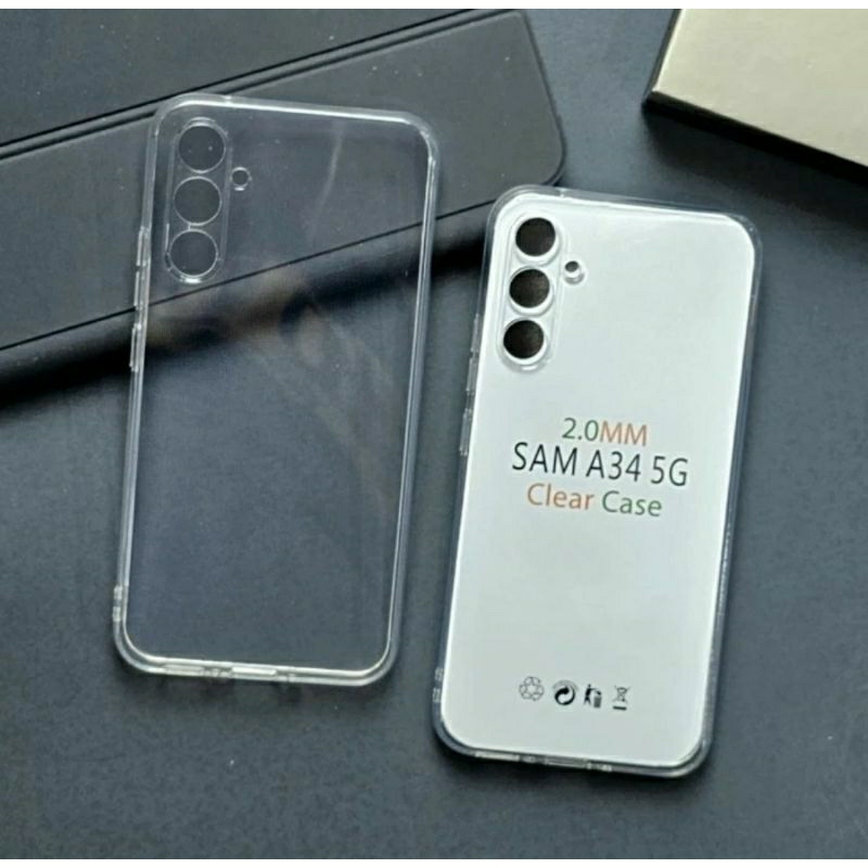 Samsung A34 5G Case, Thick Clear Transparent Silicone Softcase | Shopee ...