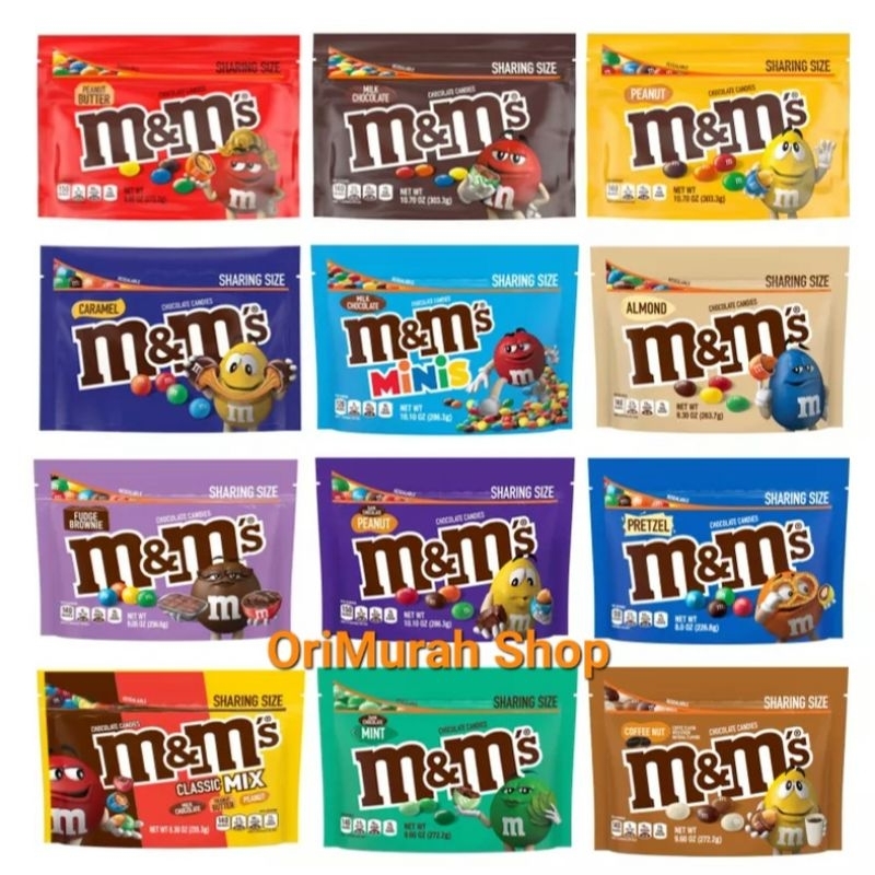 M&m's Chocolate Candies Sharing Size Chocolate M&M Milk Peanut Butter ...