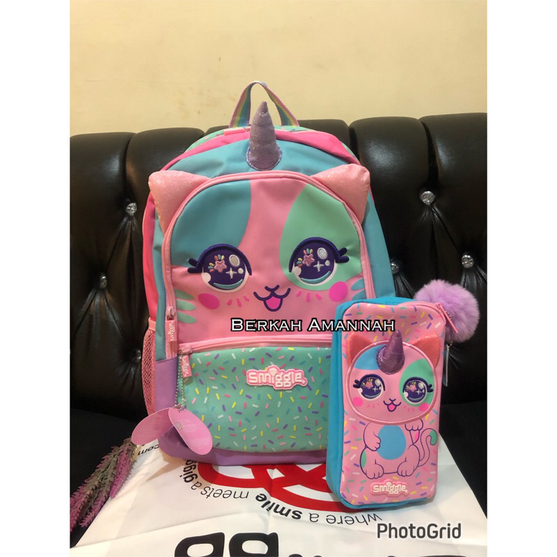 Smiggle Original Smiggle unicorn cat Backpack | Shopee Philippines