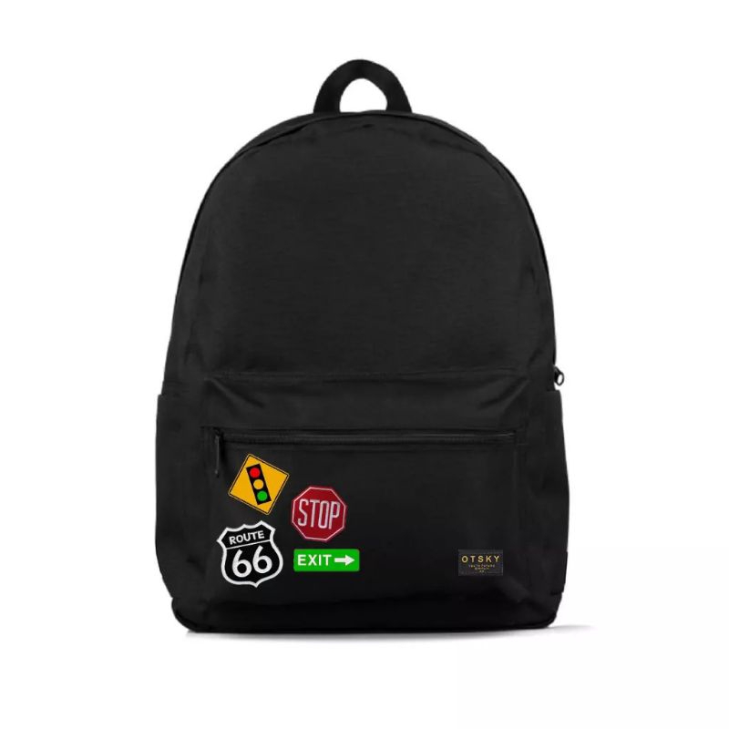 Best Selling!! Backpack Traffic Sign Black | Shopee Philippines