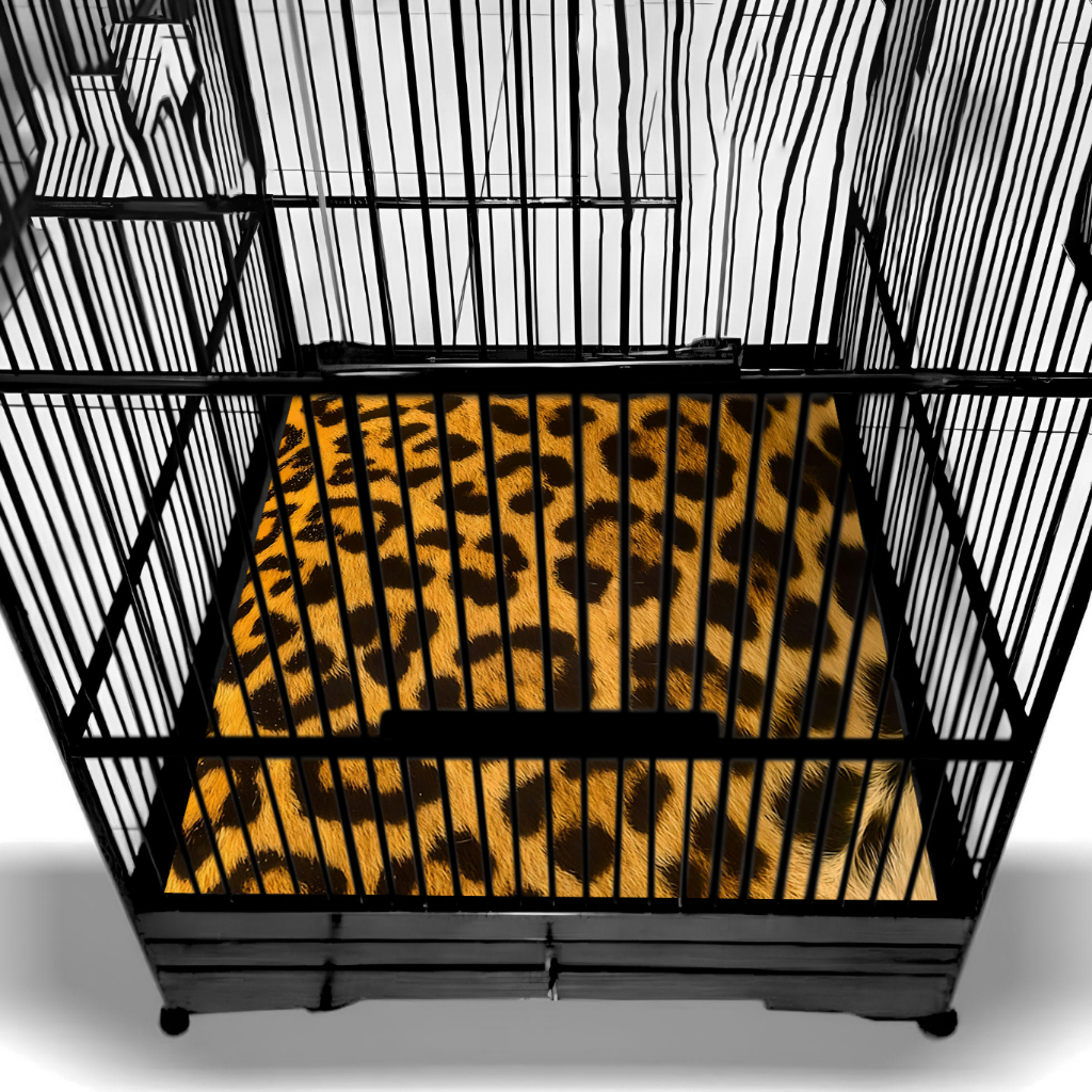 Square Cage Floor Mat Carpet with ANIMAL SKIN Motif Flat Cage Cage Cage ...