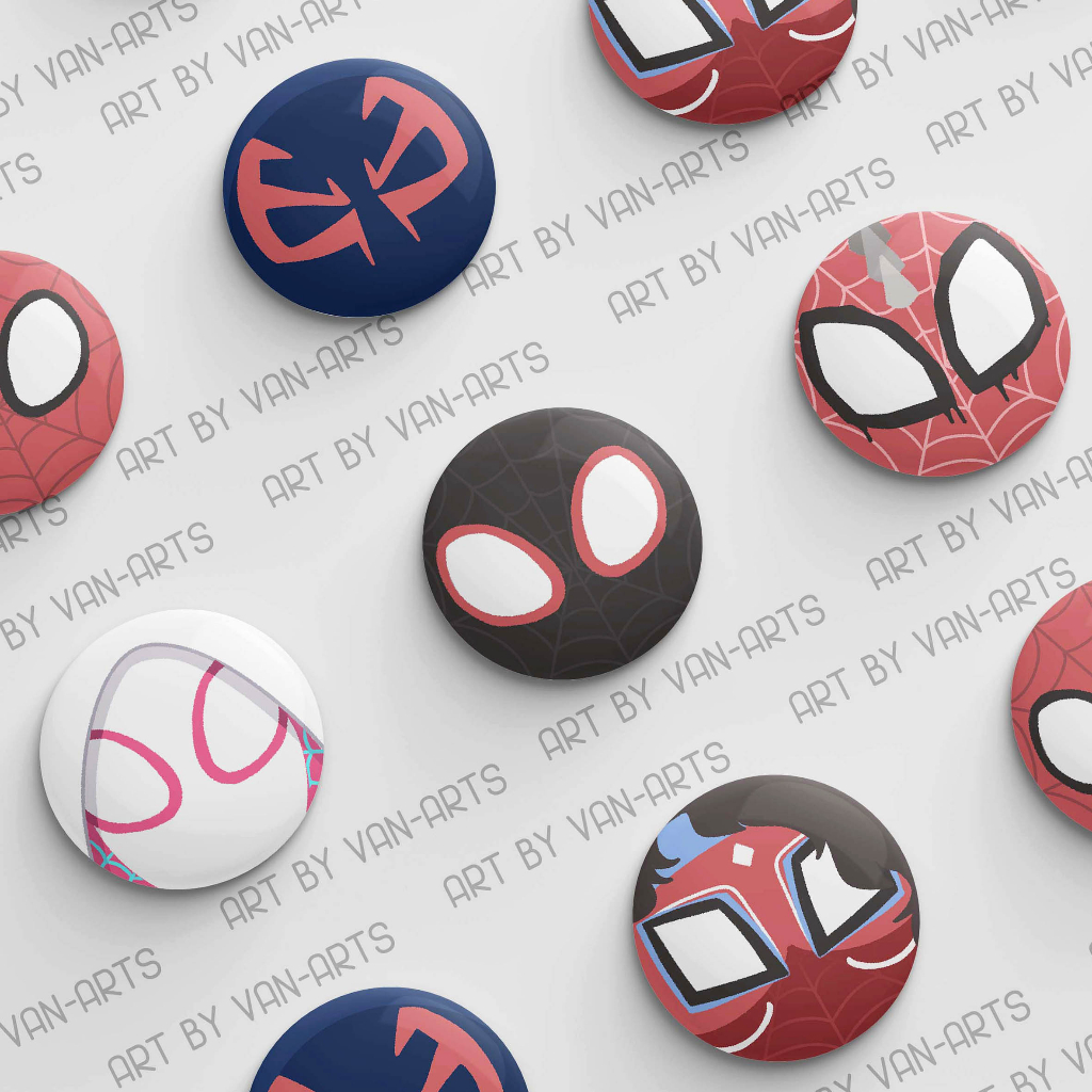 Spider-man Button Pin: Across the Spider-versa / Spiderman Into the ...