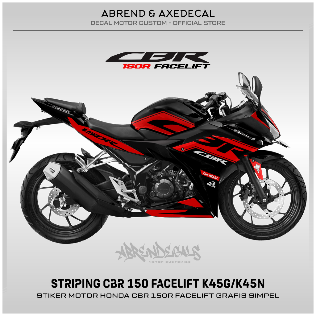 Striping CBR 150 Facelift Graphics Simple Variation/Honda CBR K45g/K45N ...