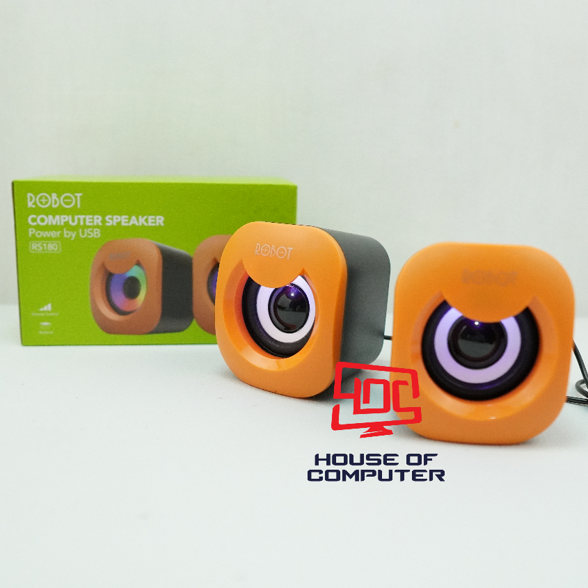 MINI MULTIMEDIA ROBOT SPEAKER RS180 RGB 4W USB + JACK 3.5MM | Shopee ...