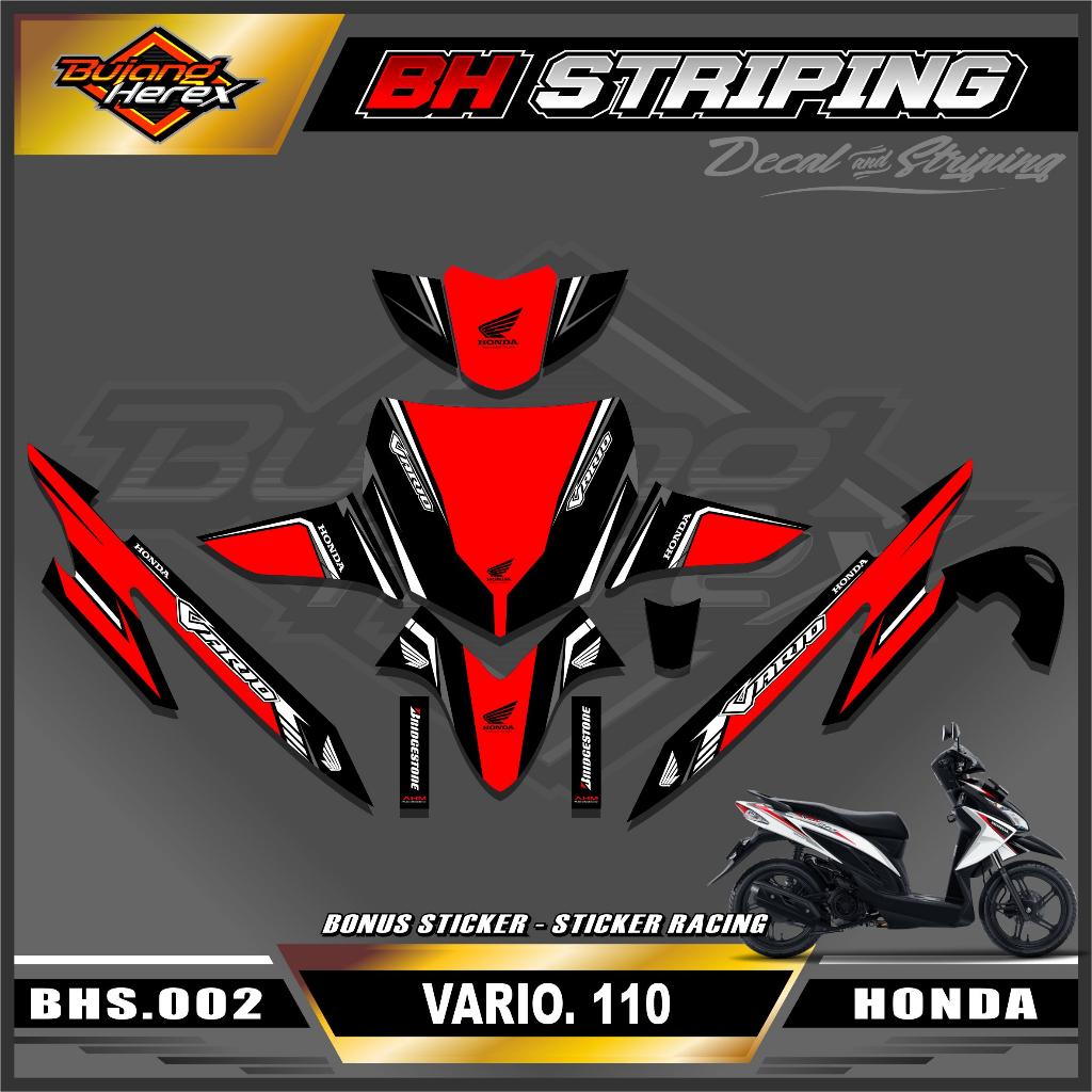Sticker Decal Click 110 - Sticker Decal Full Body Motor Click 110. Bhs ...