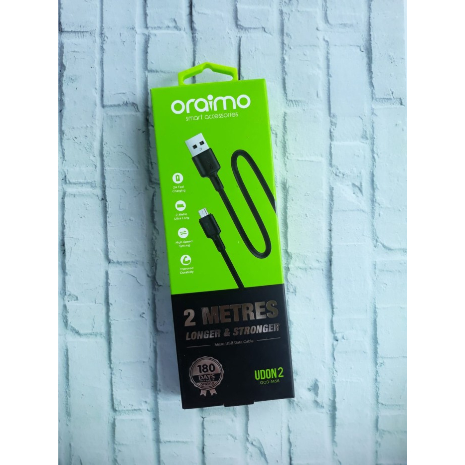 Oraimo OCD-M56 Micro USB Fhast Charging Data Cable 2M Length | Shopee ...