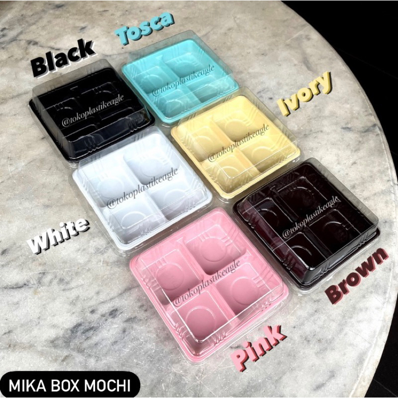 [25 pcs] Mika Box Mochi 4-Section / Mochi Packaging 4-Section | Shopee ...