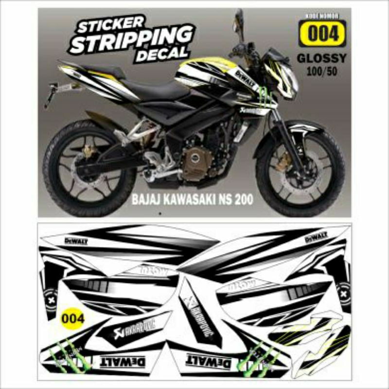 Decal pulsar/bajaj ns 200 striping ns pulsar sticker bajaj/kawasaki ...