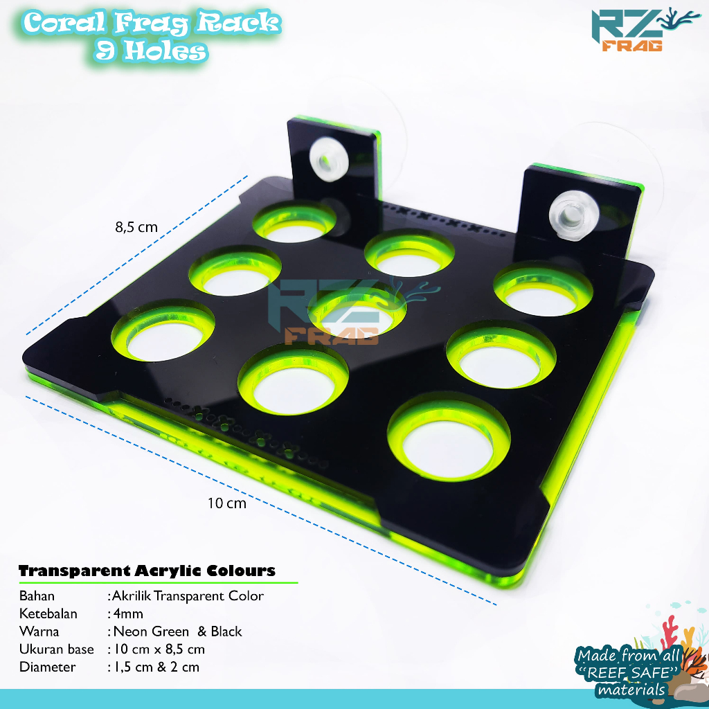 Coral Frag Rack 9 Holes Acrylic Coaster Coral SPS LPS Zoa Reef Tank ...