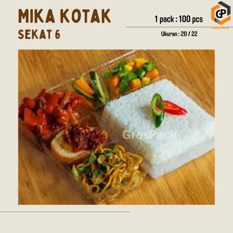 Mica box Sekat 6/Mica Rice Edge/Mica Rice box | Shopee Philippines